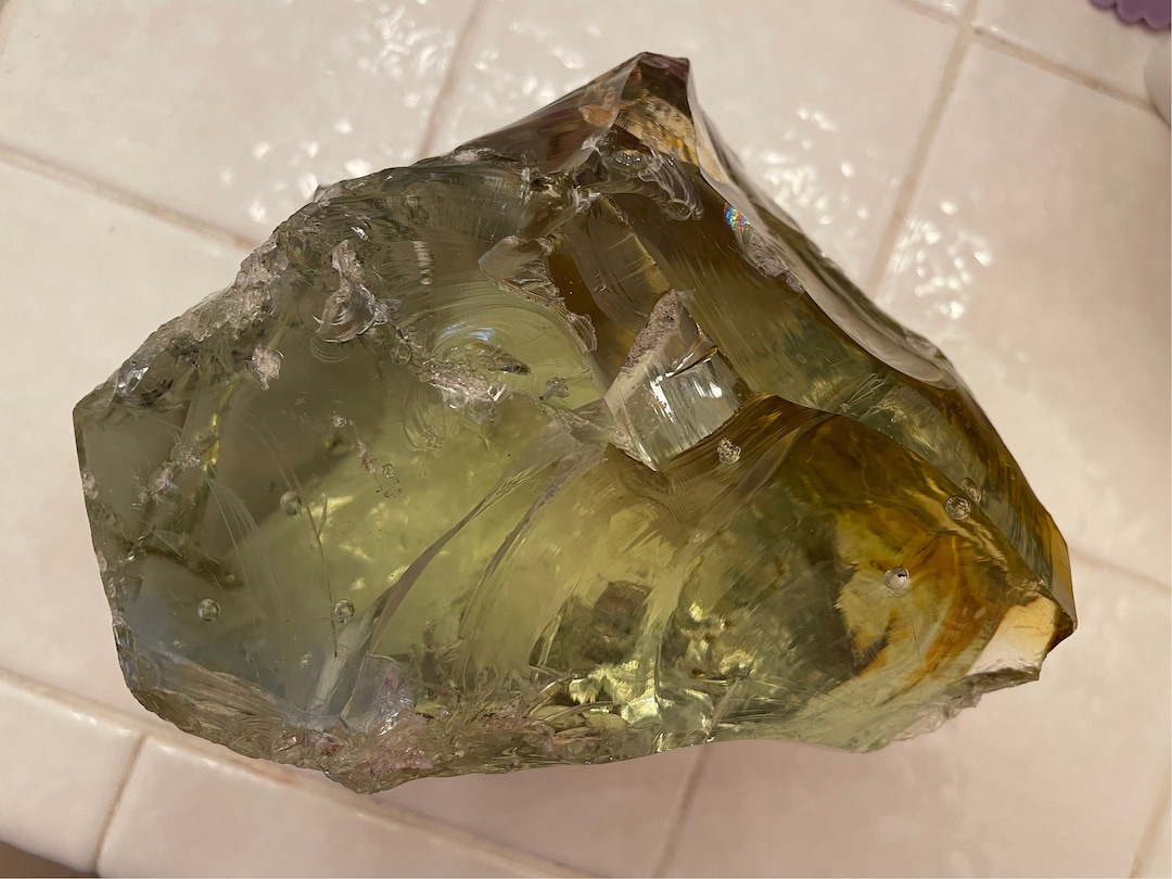 Raw Slag Glass With Yellow/green - Etsy