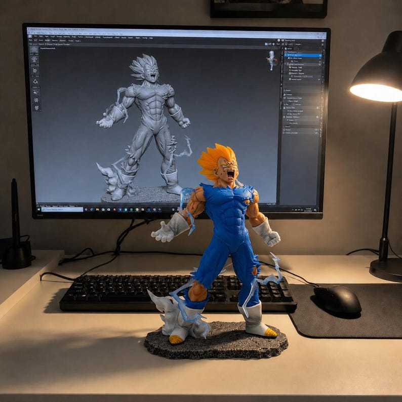 Majin Vegeta Super Saiyan Figure: Dragon Ball Z Anime Collectible ...
