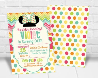 Minnie Invitation Minnie Mouse Party Minnie Mouse Invite | Etsy