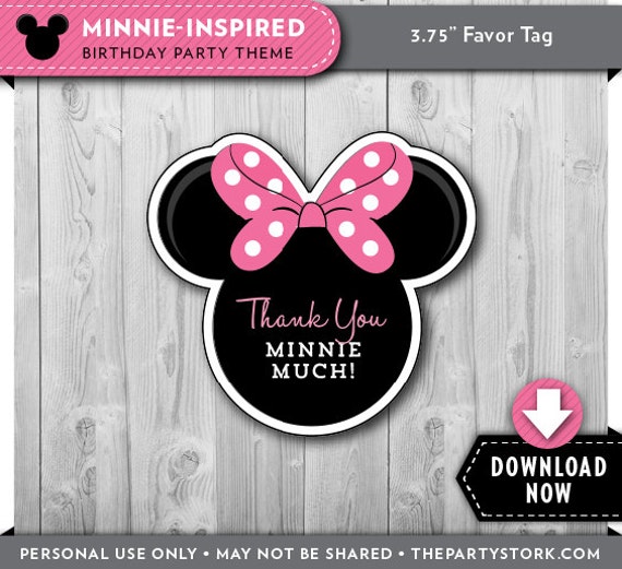 Minnie Mouse Favor Tags by The Party Stork | Catch My Party
