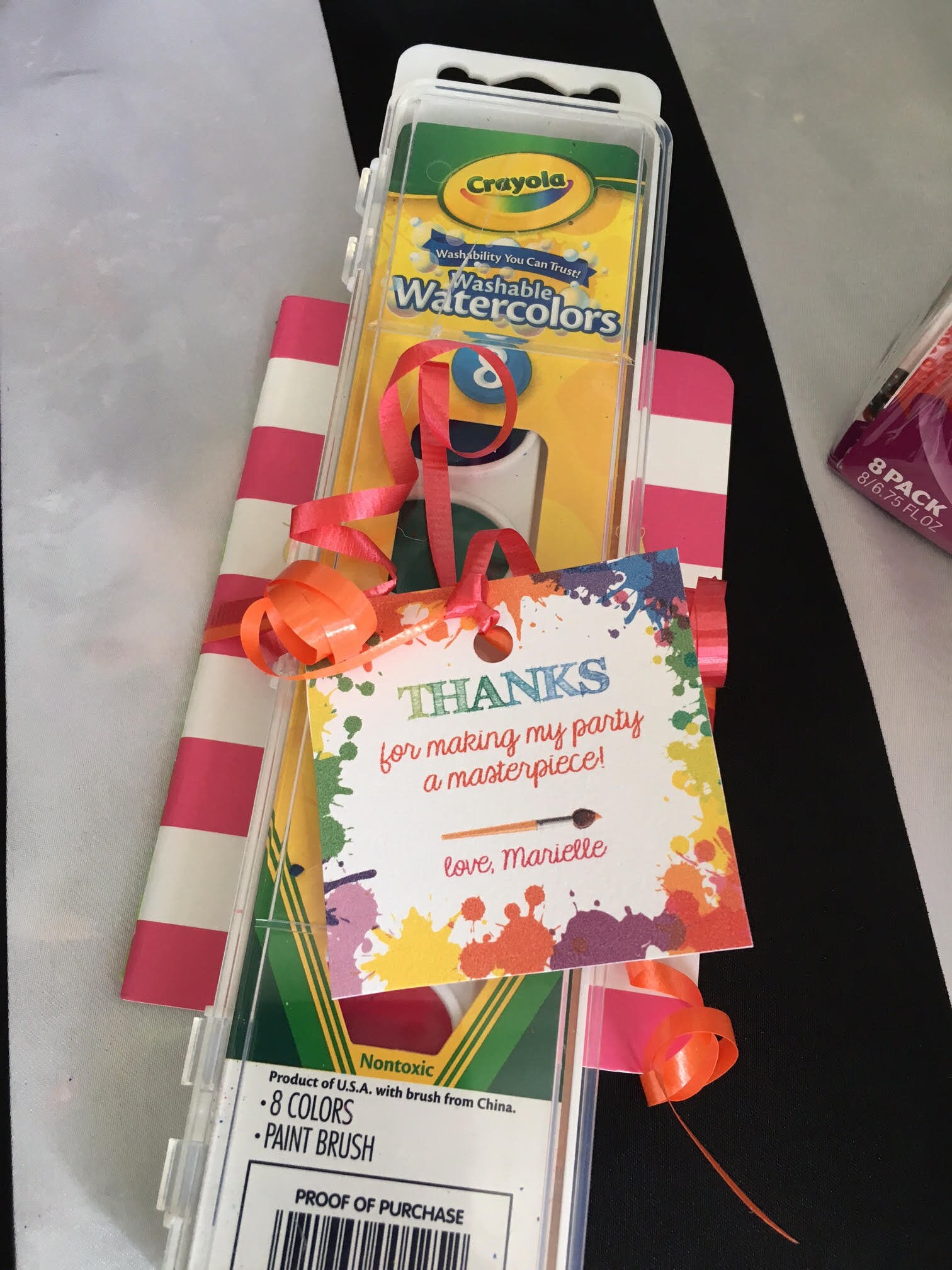 Art Paint Party Favor Tags Printable Thank You Tags for Art | Etsy