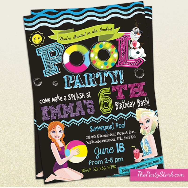 Frozen Pool Party - Etsy