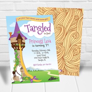 Tangled Birthday Invitation, Tangled Invitation, Rapunzel Invitation ...