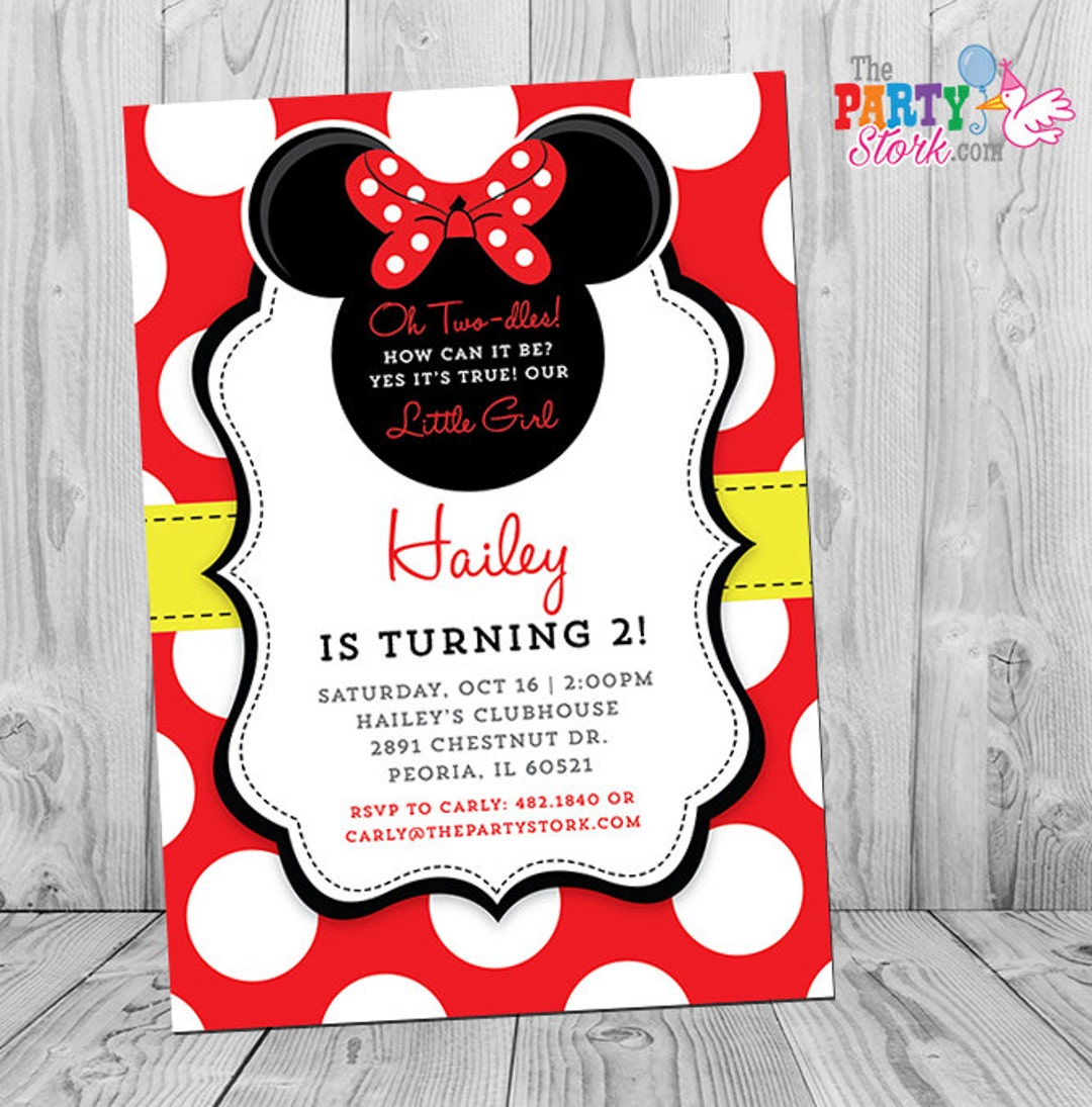 Diy Minnie Mouse Invitations
