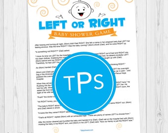Left Right Baby Shower Game | Etsy