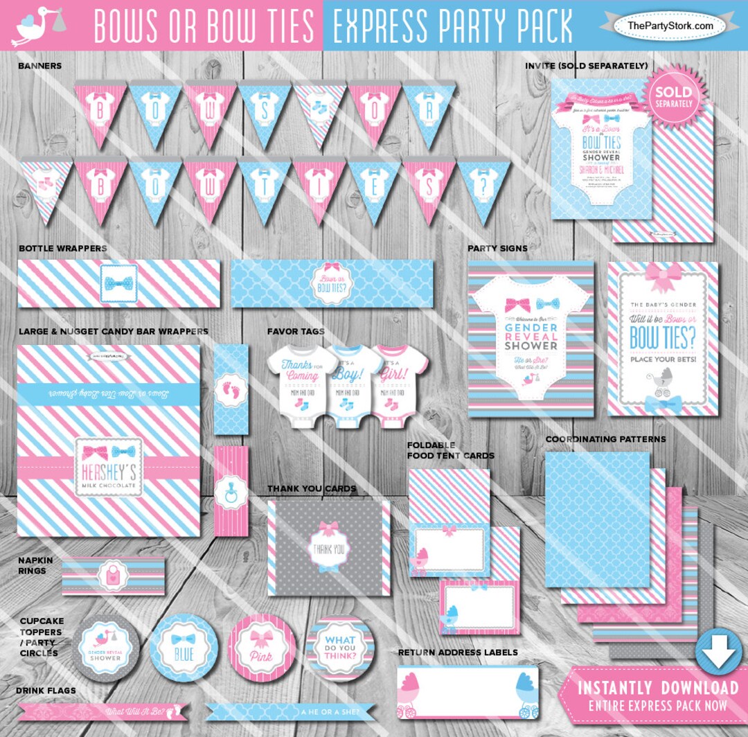 Gender Reveal Party Decorations, Gender Reveal Party Decor, Gender ...