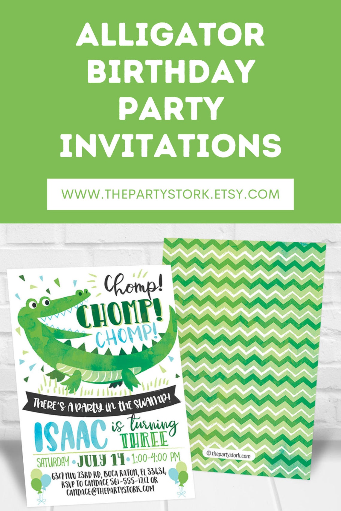 Alligator Birthday Invitation Printable Boys Party Invitation ...
