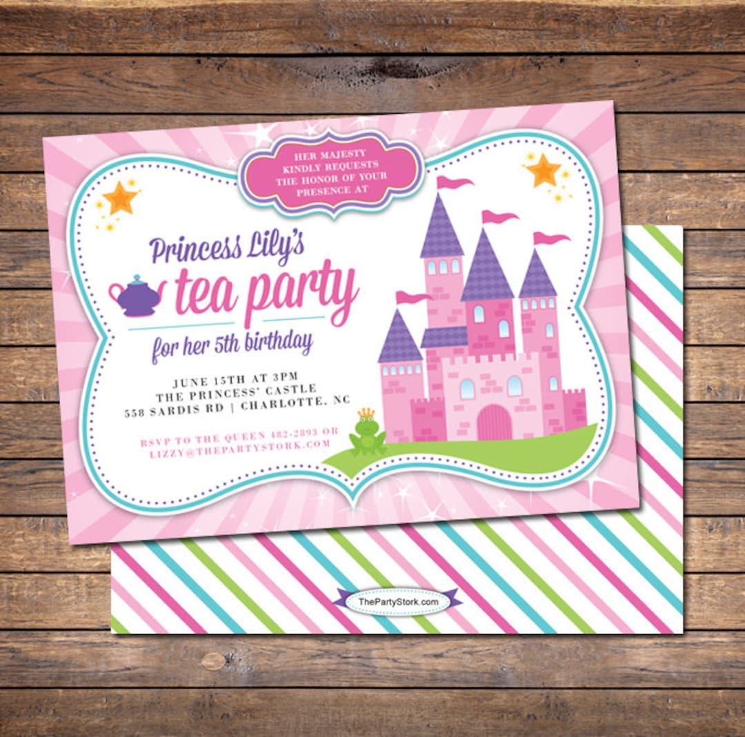 Princess Tea Party Invitation, Princess Tea Party, Girls Tea Party ...
