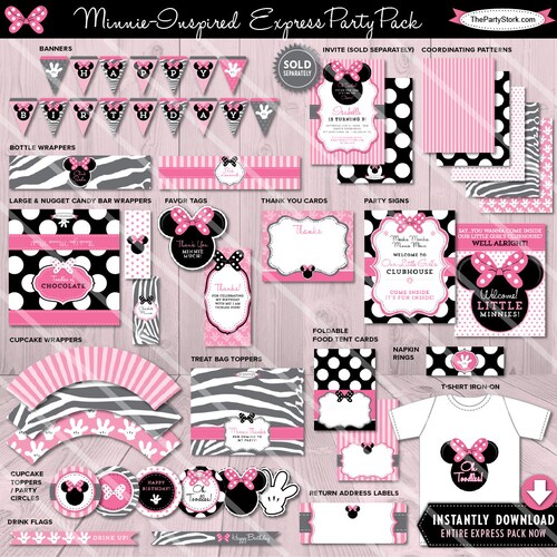 INSTANT DOWNLOAD Minnie Mouse Centerpieces Second Birthday | Etsy