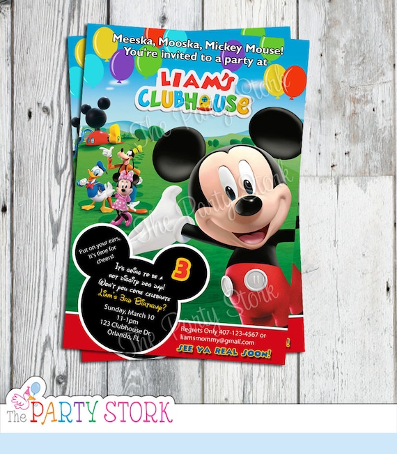 Mickey Mouse Clubhouse Birthday Invitations