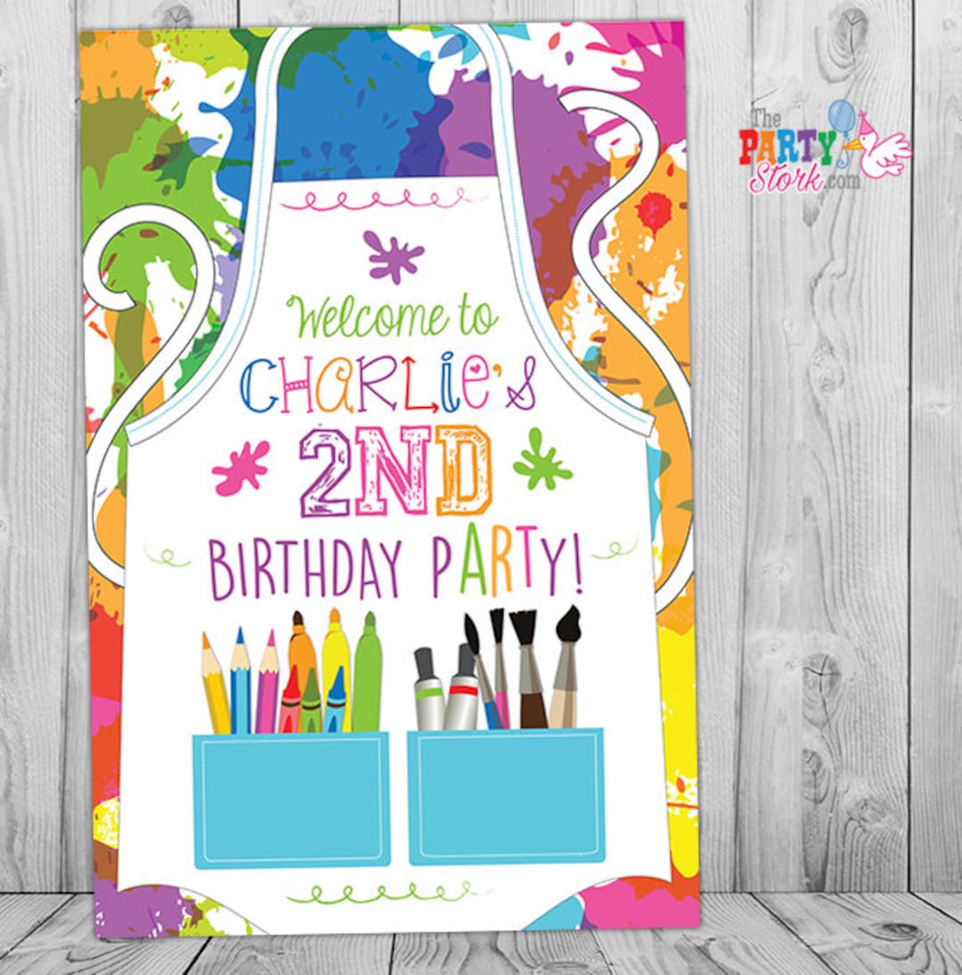 Paint Party Sign or Backdrop, Art Party Decorations, Printable Art ...