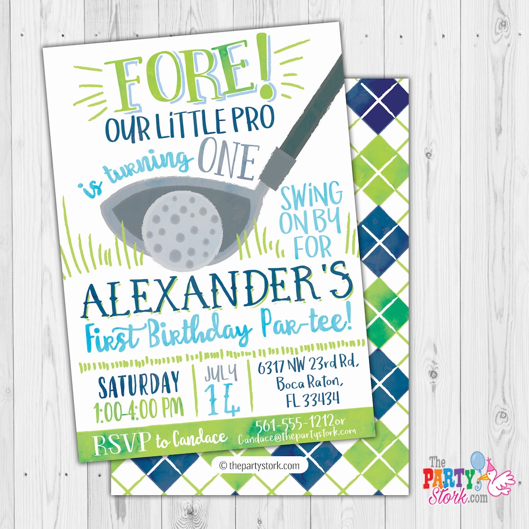 Golf Birthday Invitation: Golf Party Invitations, Golf Birthday Party ...