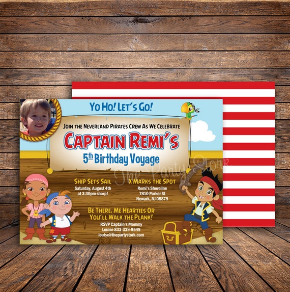 Jake And The Pirate Invitation Jake & The Neverland Pirates Round Foil
