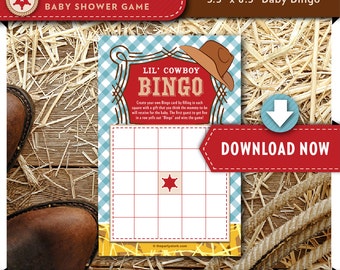 Cowboy Bingo Game - Etsy