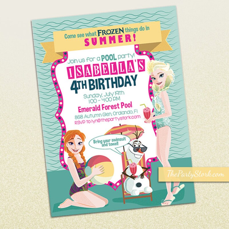 Frozen Pool Party - Etsy