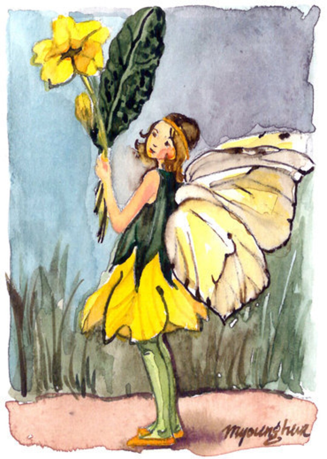 ACEO Limited Edition 7/10- the Primrose Fairy Inspired by Cicely Mary ...
