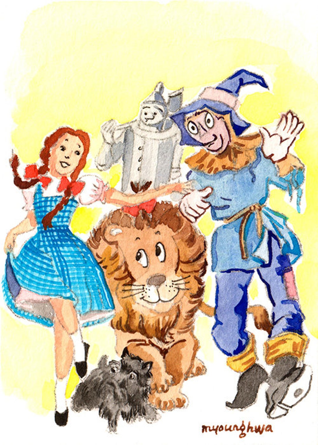 The Wonderful Wizard of Oz - Vintage Fairy Tale Illustration Art Print ...