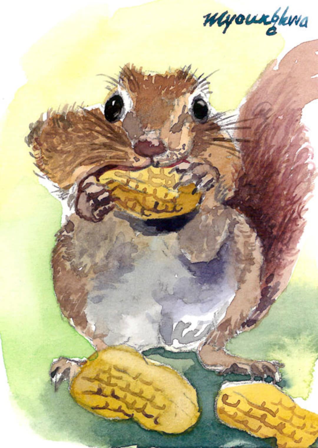 ACEO Limited Edition 11/25- Squirrely's Nut, Art Print of Original ...