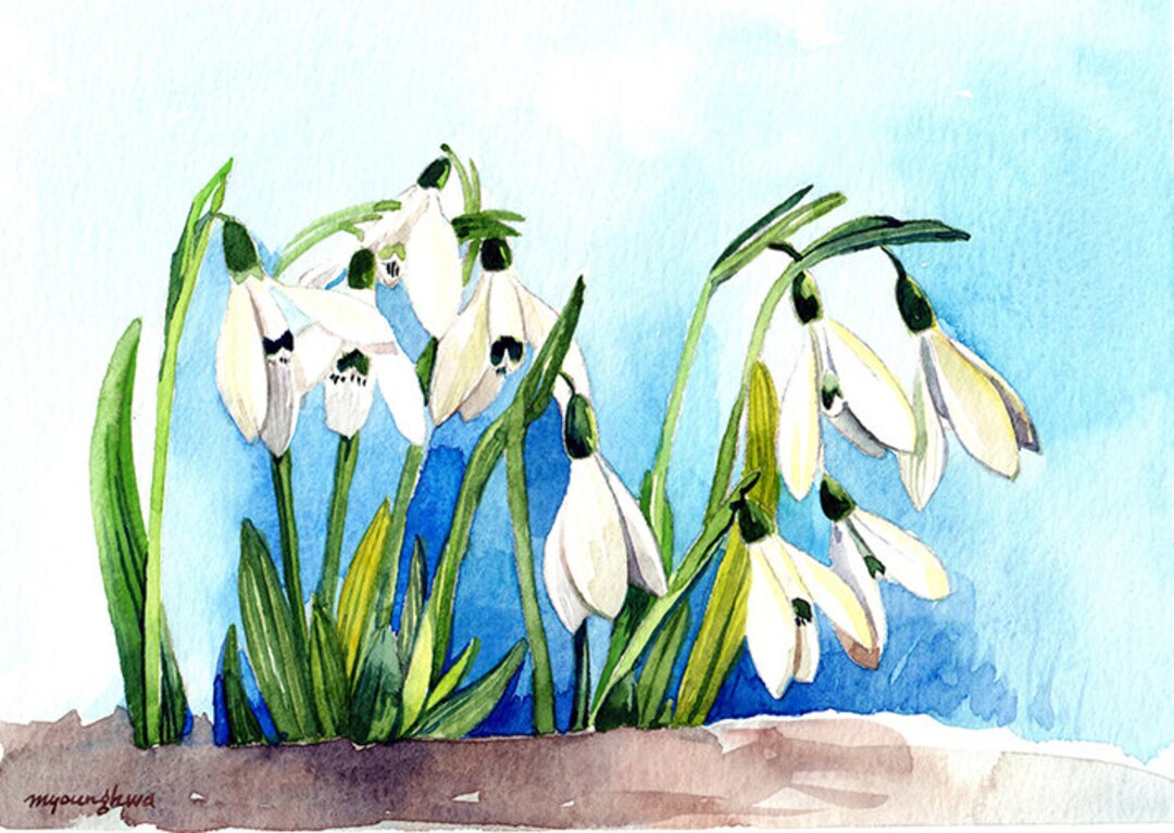 ART PRINT - "early Spring, Snowdrops", Gift for Nature Lovers, Art ...