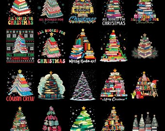 Christmas Book Lover Clipart PNG Bundle: Holiday Reading (digital ...