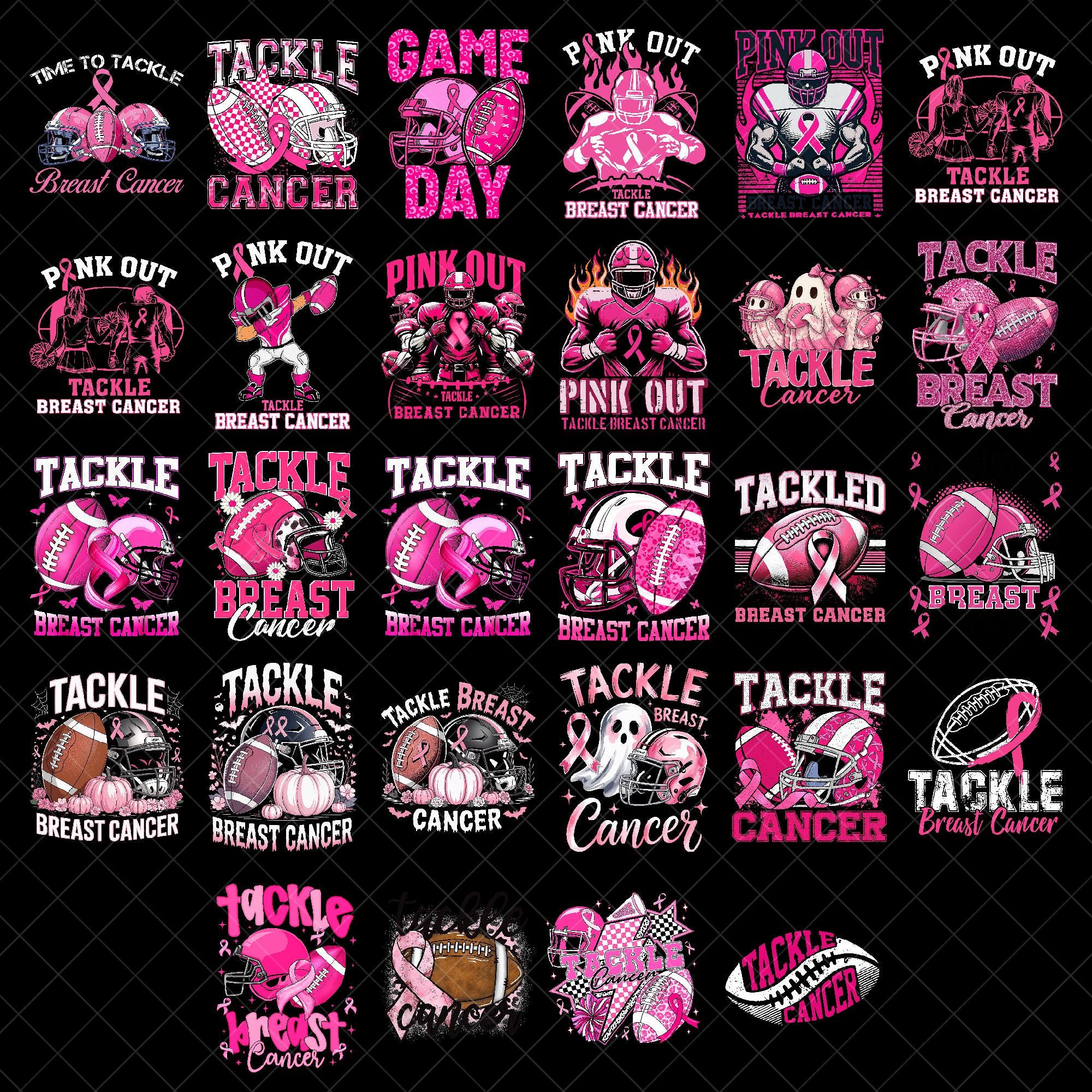 Tackle Breat Cancer Png, Football Pink Out Png, Breast Cancer Football ...