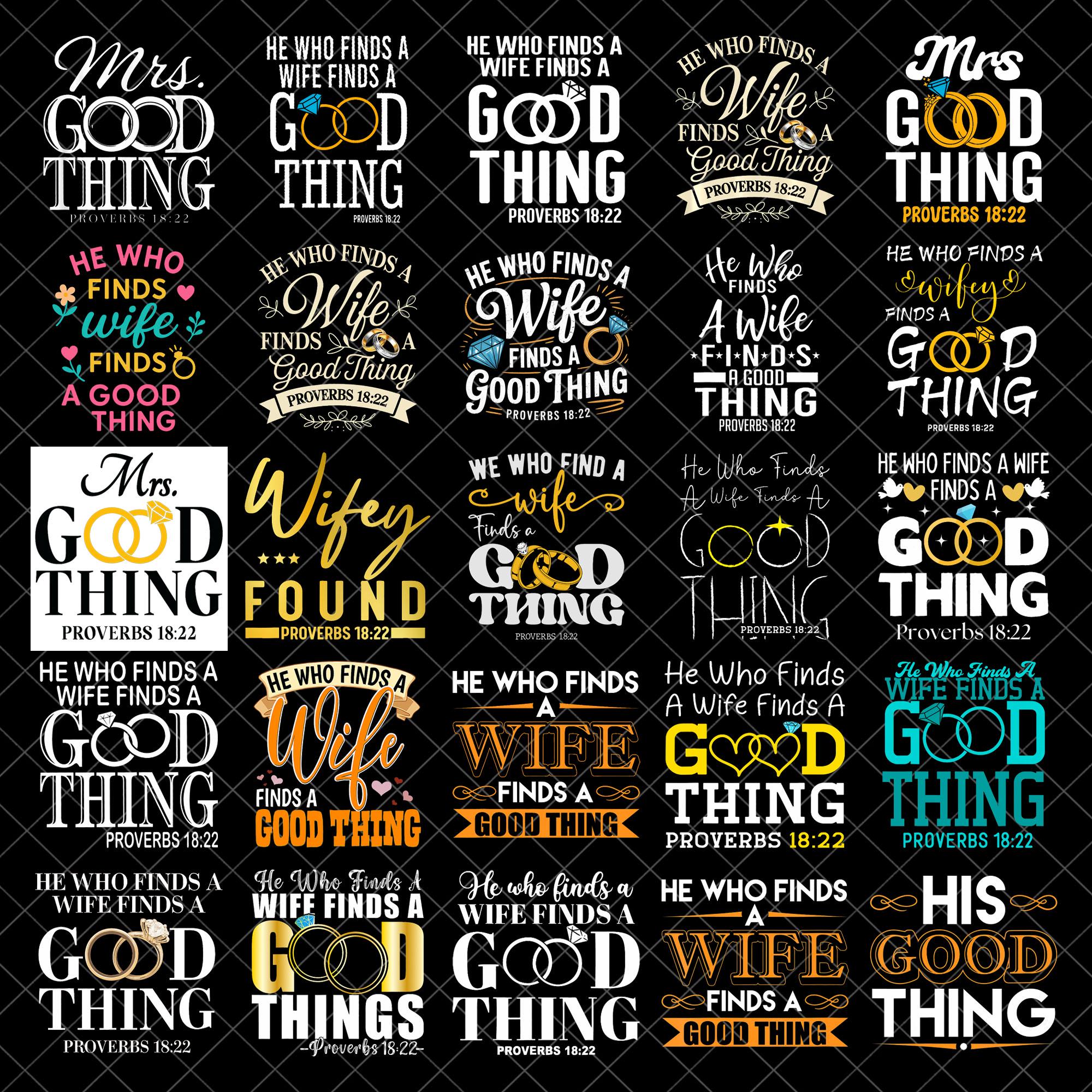 He Who Finds A Wife Finds A Good Thing PNG Bundle, Wifey Found Png ...