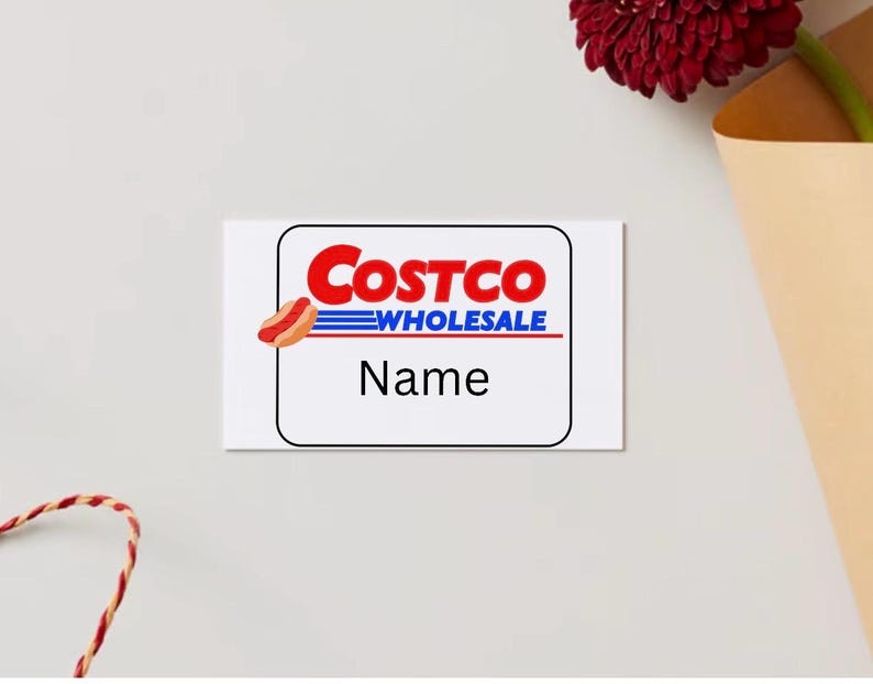 Editable Cost-co -inspired Name Tag, Employee Costume - Etsy