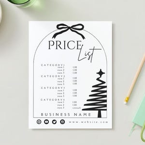 Holiday Price List & Scan to Pay - Etsy