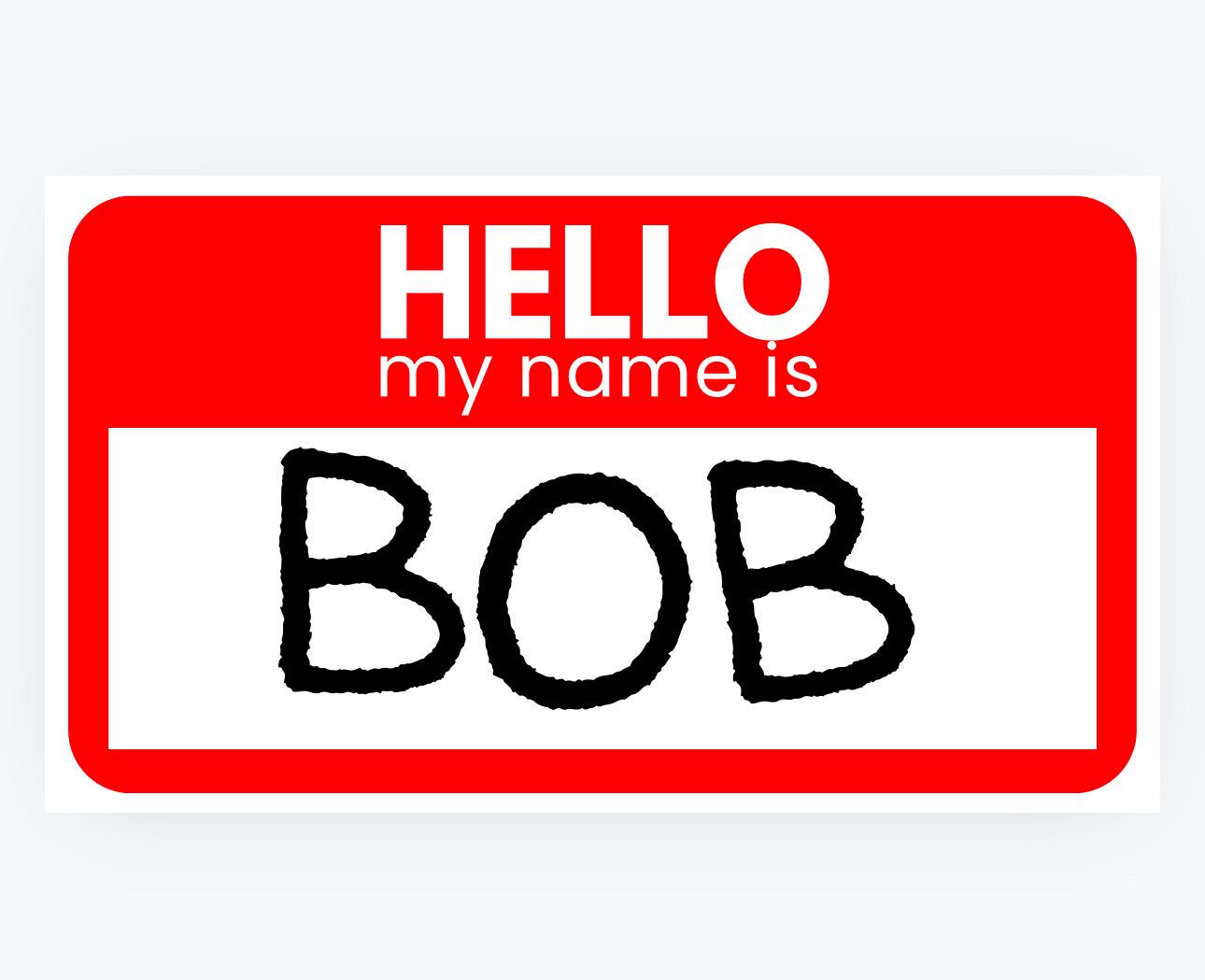 Editable Bob Beetle Juice-inspired Name Tag, Hello I'm Bob Costume - Etsy