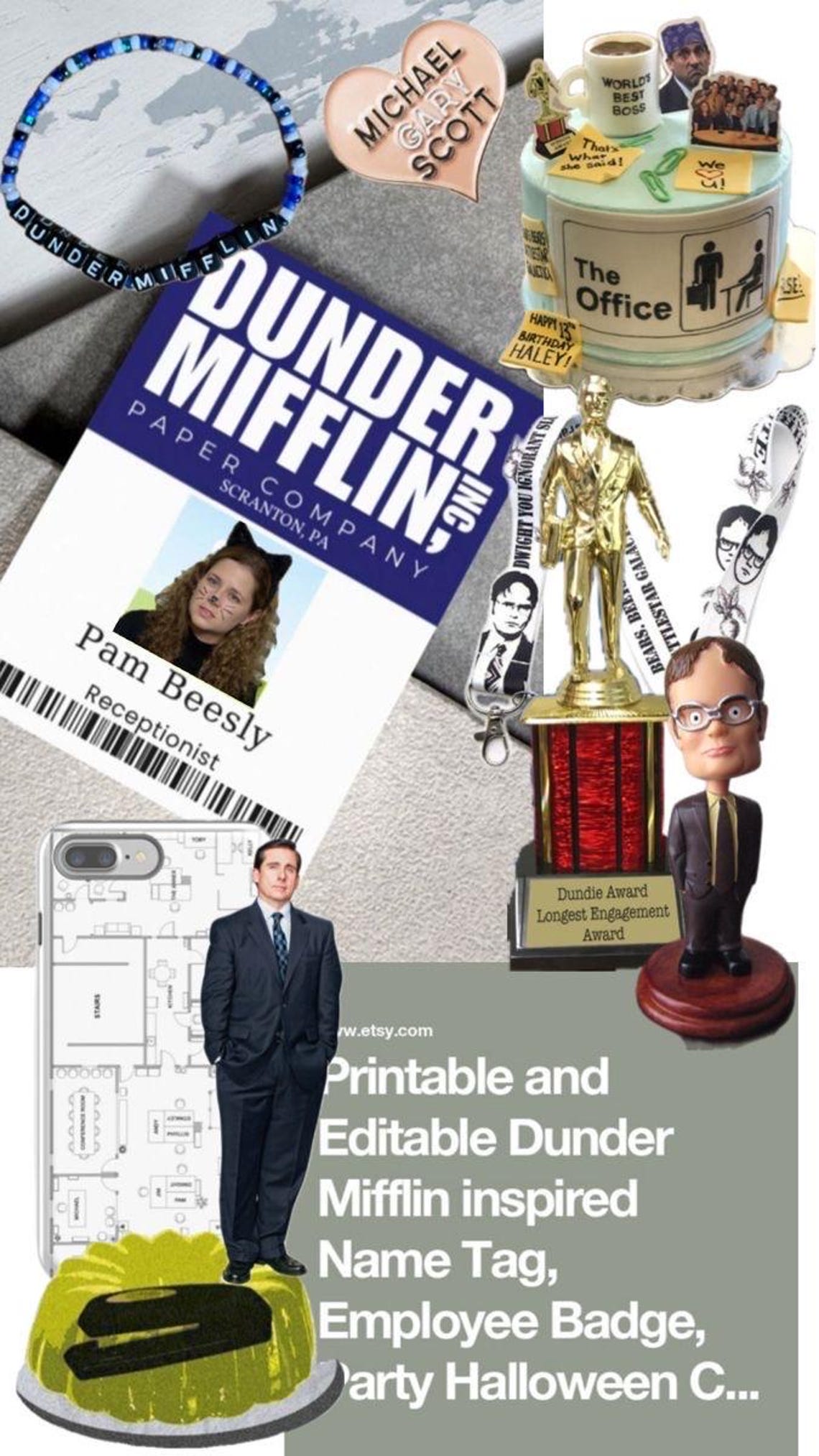 Printable and Editable Dunder Mifflin -inspired Name Tag, Employee ...