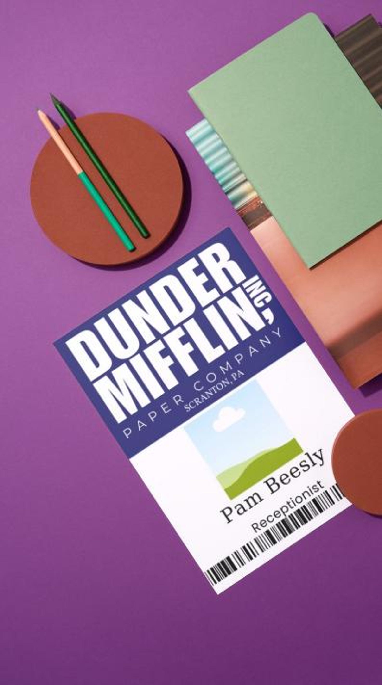 Printable and Editable Dunder Mifflin -inspired Name Tag, Employee ...