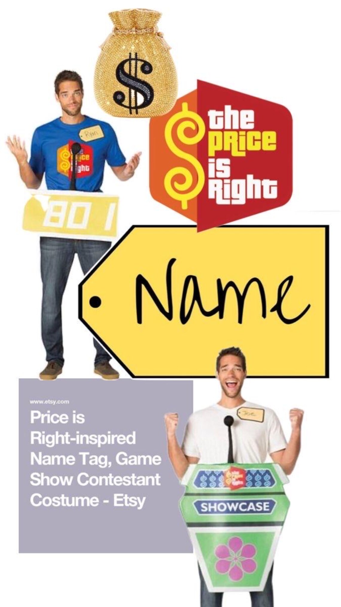 Price is Right-inspired Name Tag, Game Show Contestant Costume - Etsy