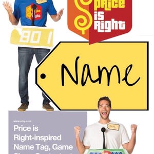 Price is Right-inspired Name Tag, Game Show Contestant Costume - Etsy
