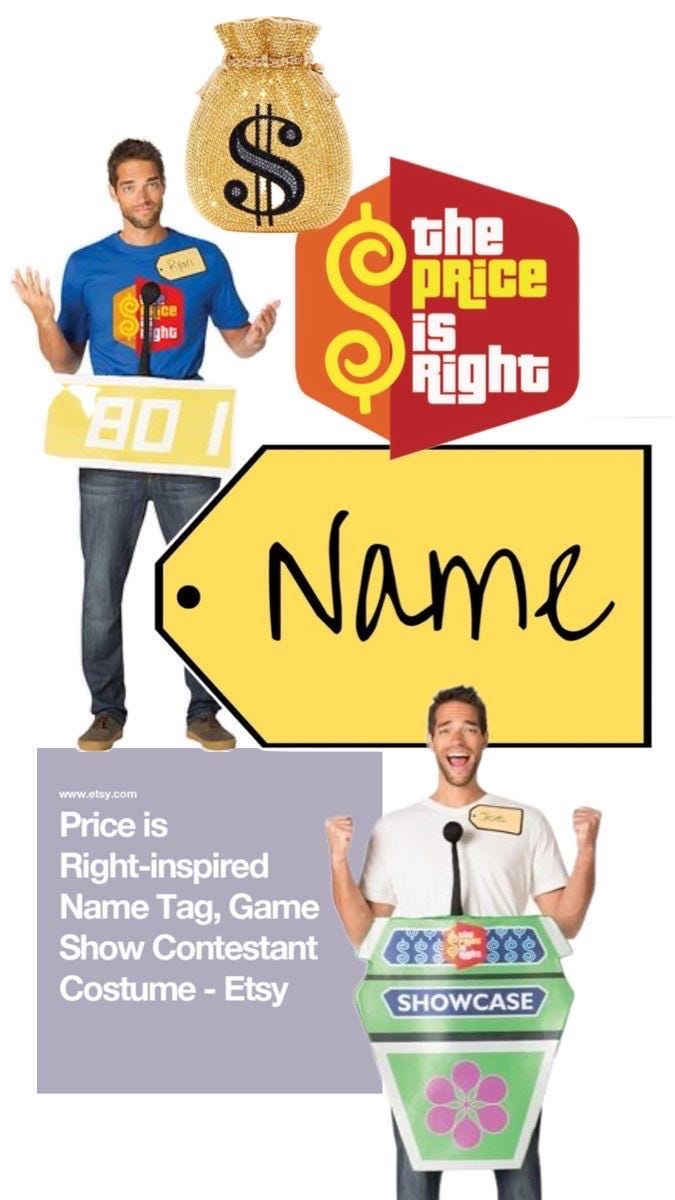 Price is Right-inspired Name Tag, Game Show Contestant Costume - Etsy