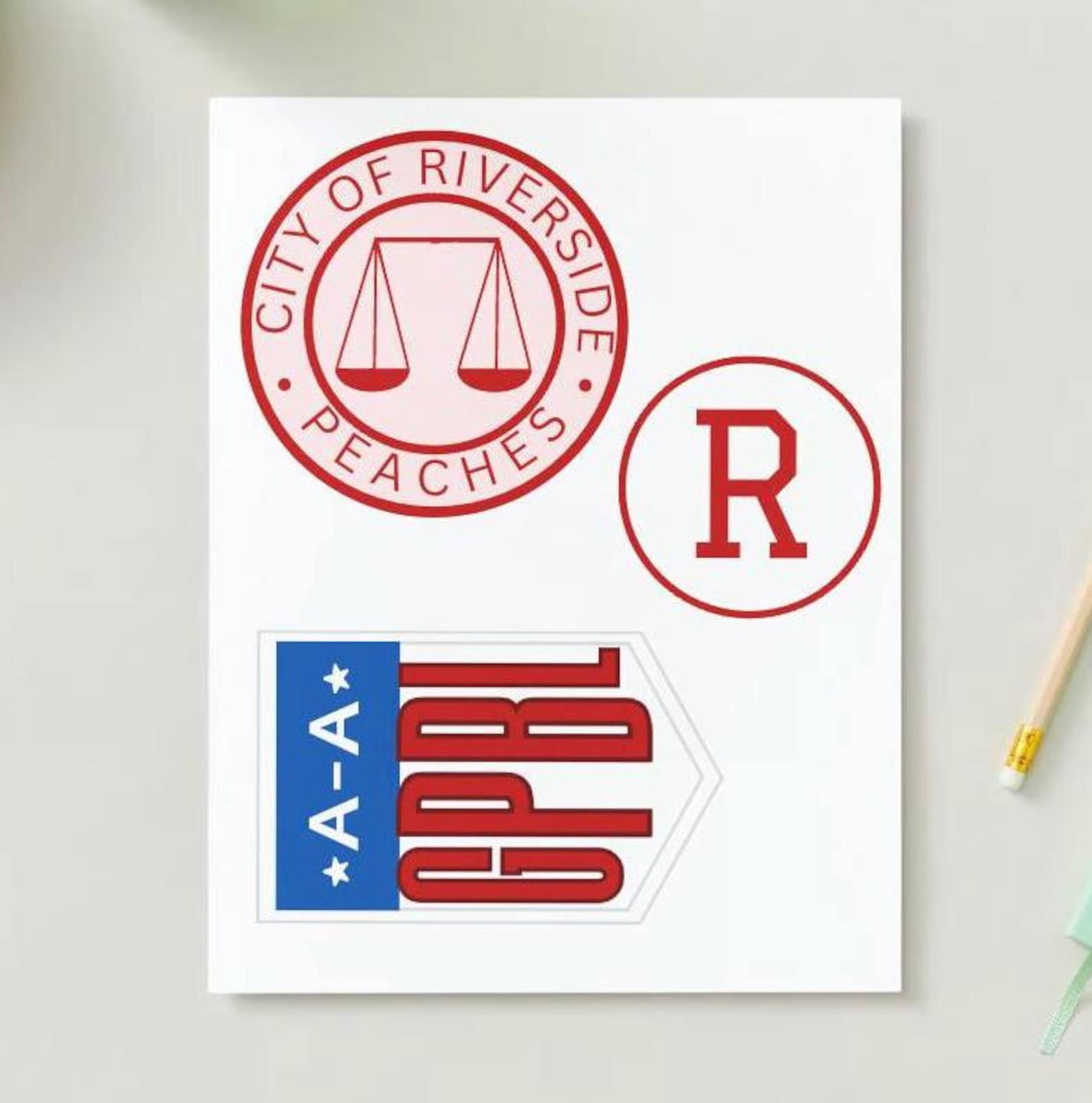 Printable R. Peach Baseball-inspired Paper Patches, Halloween Costume ...