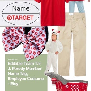 Editable Team Tar J. Parody Member Name Tag, Employee Costume - Etsy