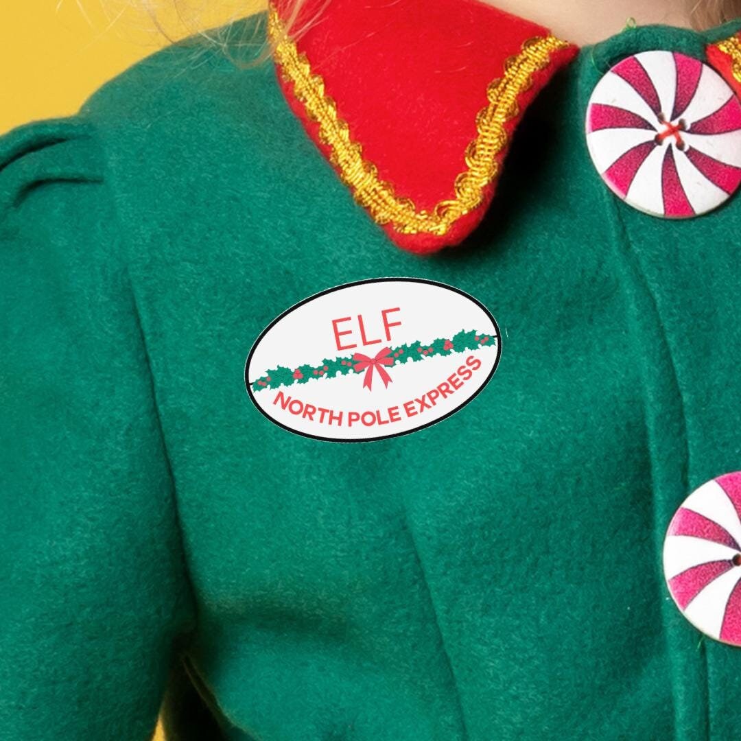 Editable Elf Name Tag, North Pole Employee - Etsy