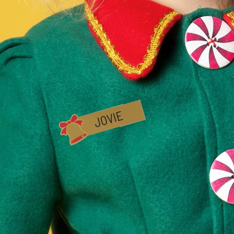 Editable Jovie Inspired Elf Name Tag, North Pole Employee - Etsy