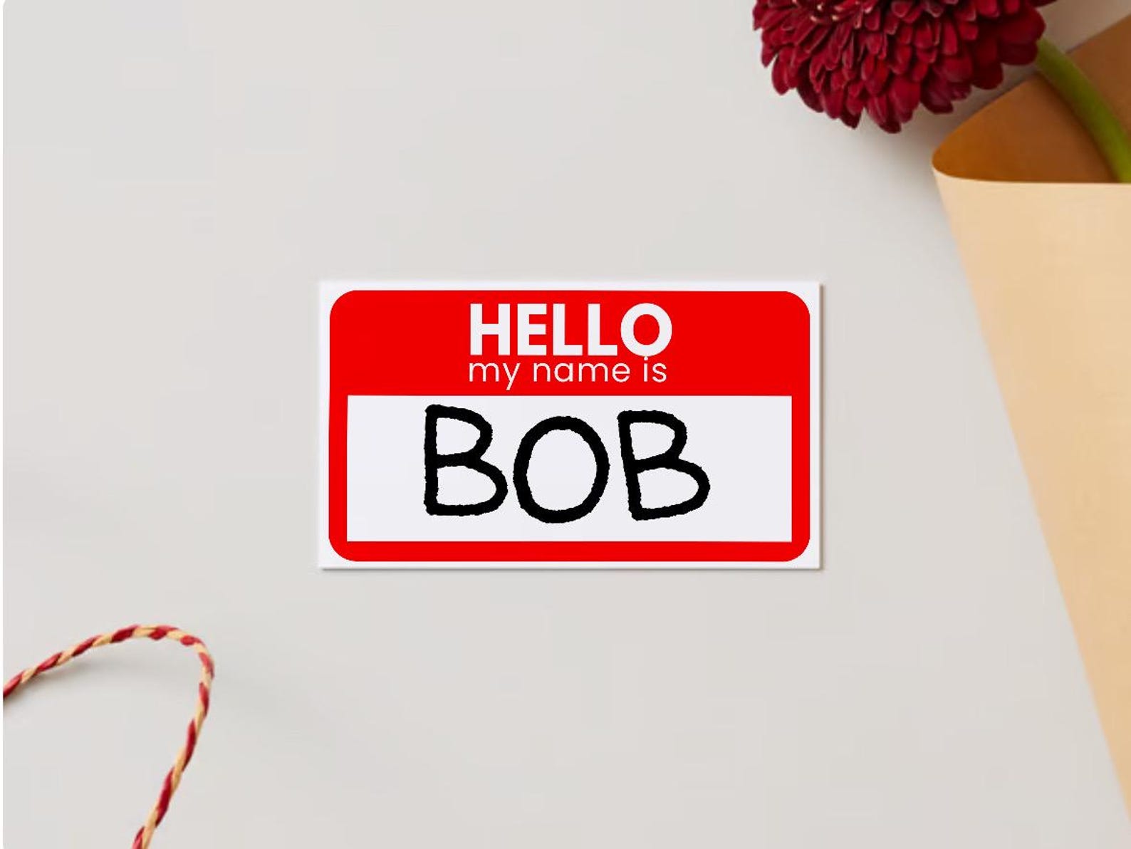 Editable Bob Beetle Juice-inspired Name Tag, Hello I'm Bob Costume - Etsy