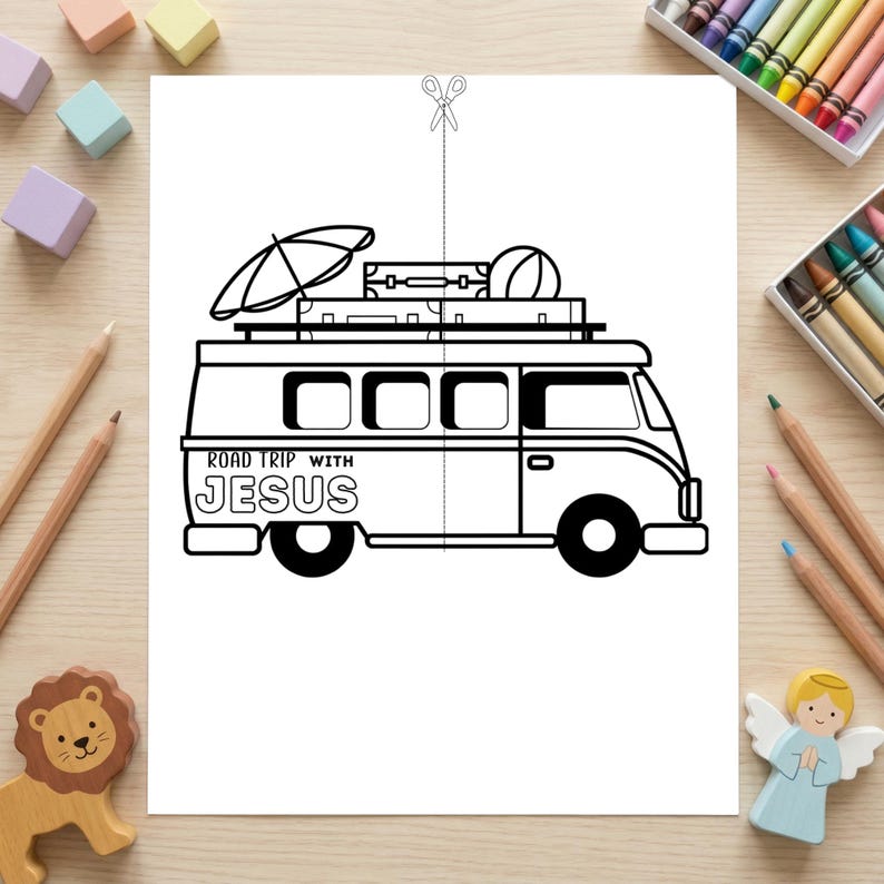 Road Trip With Jesus VBS Craft Printable, Summer Bible Activity for ...