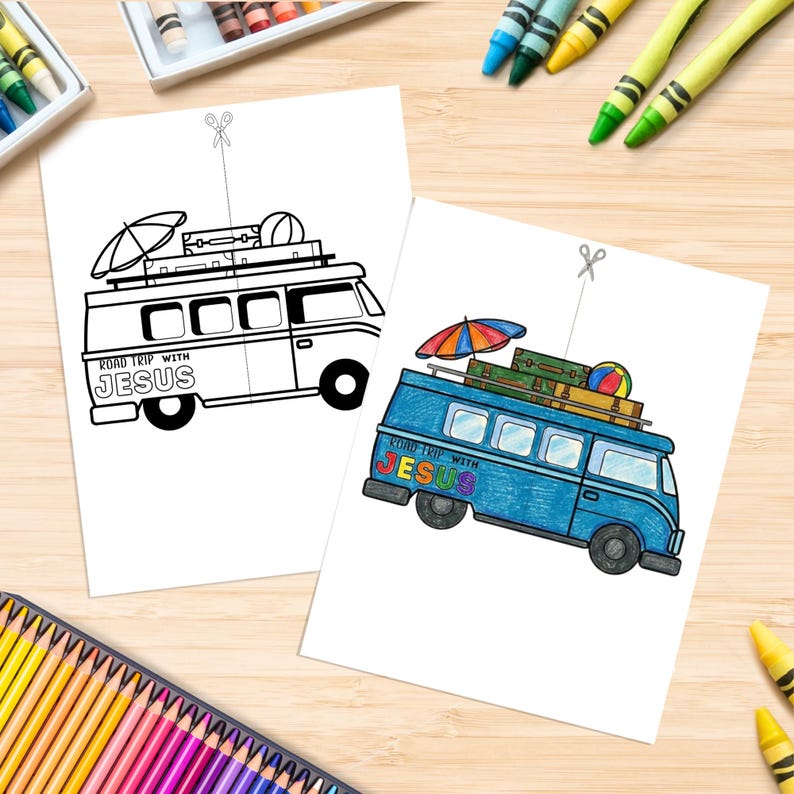 Road Trip With Jesus VBS Craft Printable, Summer Bible Activity for ...