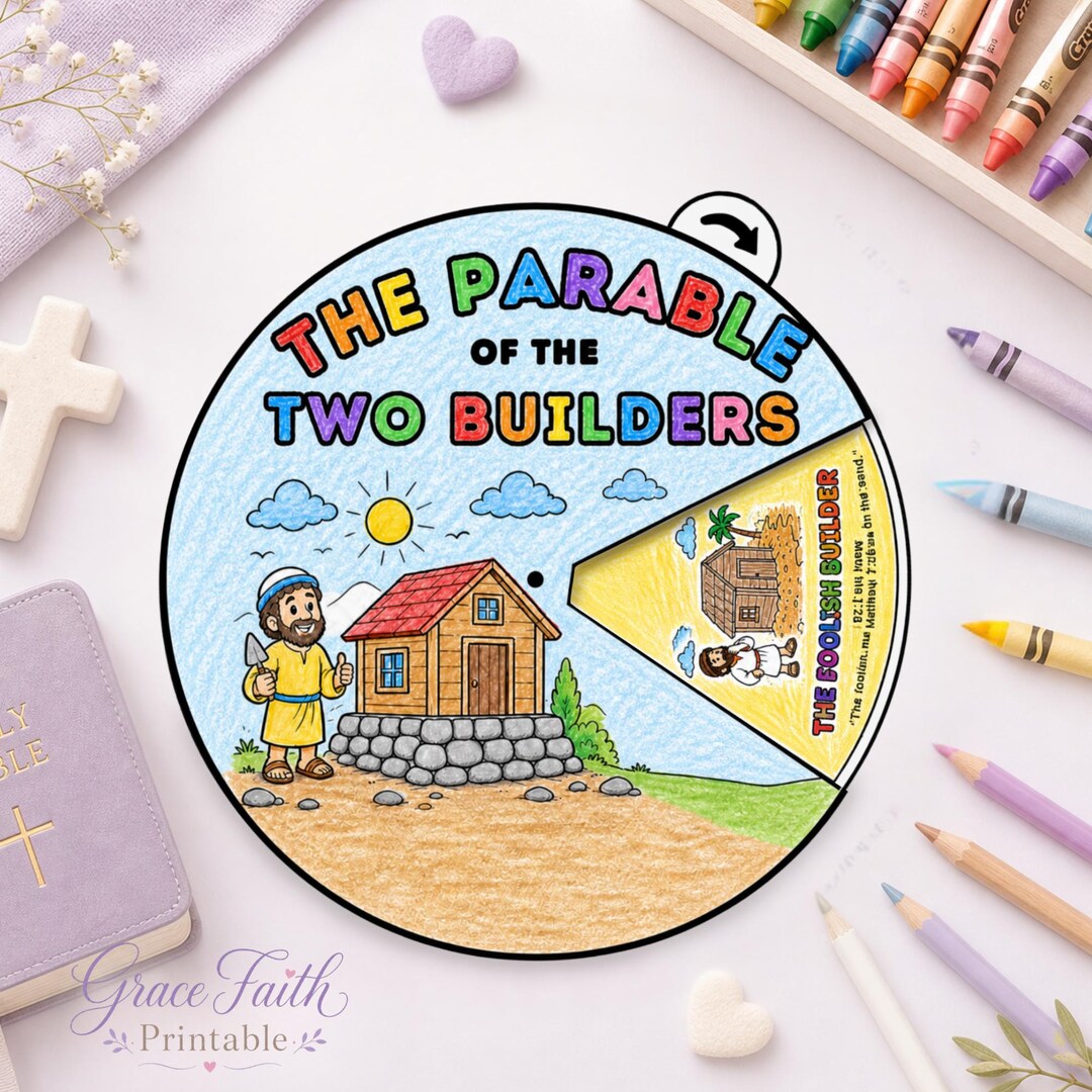 Zacchaeus Bible Story Spinner Craft, Sunday School Coloring Wheel ...