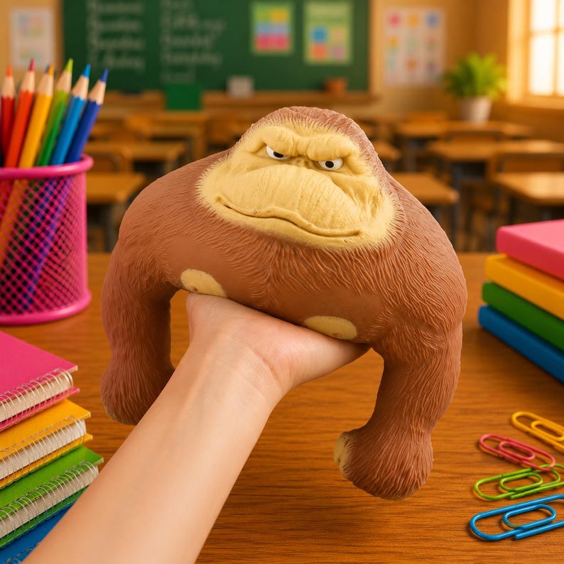 Funny Gorilla Stress Toy, Squishy Gorilla Fidget, Soft Decompression ...