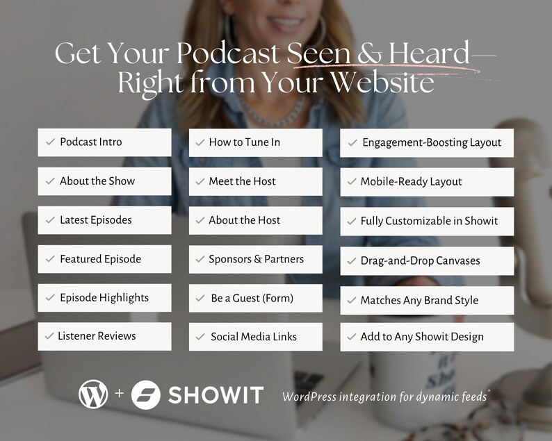 Podcast Showit Landing Page Template for Podcasters, Coaches ...