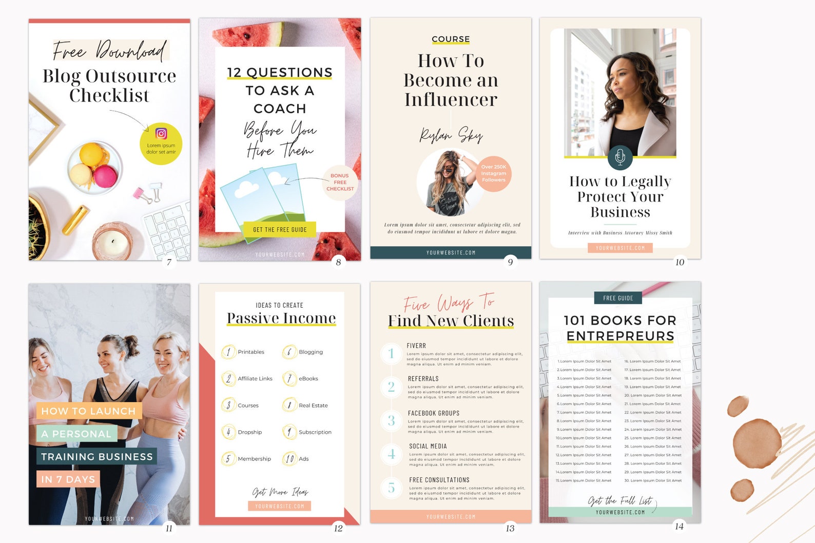 Canva Pinterest Pin Templates, Canva Pin Templates, Social Media ...
