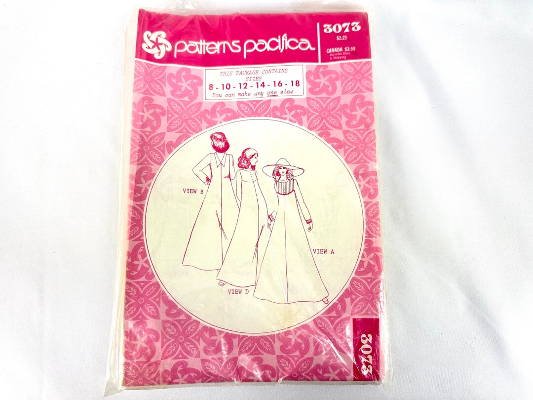 Patterns Pacifica 3073 Hawaii, Tropical Gown Muu Muu Pattern, Size 8 10 ...