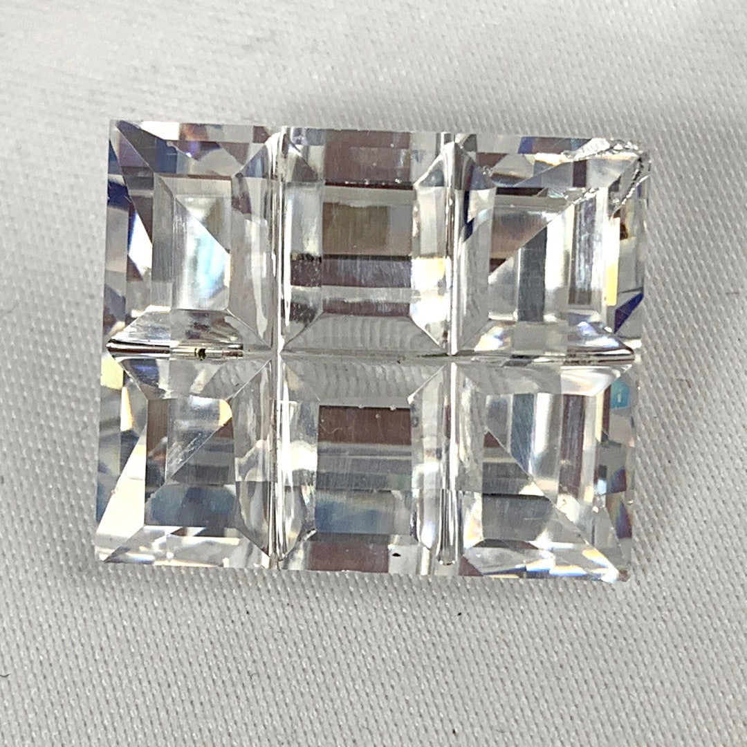33.15 Ct Fancy Cut Unset CZ Emerald Cut Loose Gemstone 17 X 14 Mm Rare ...