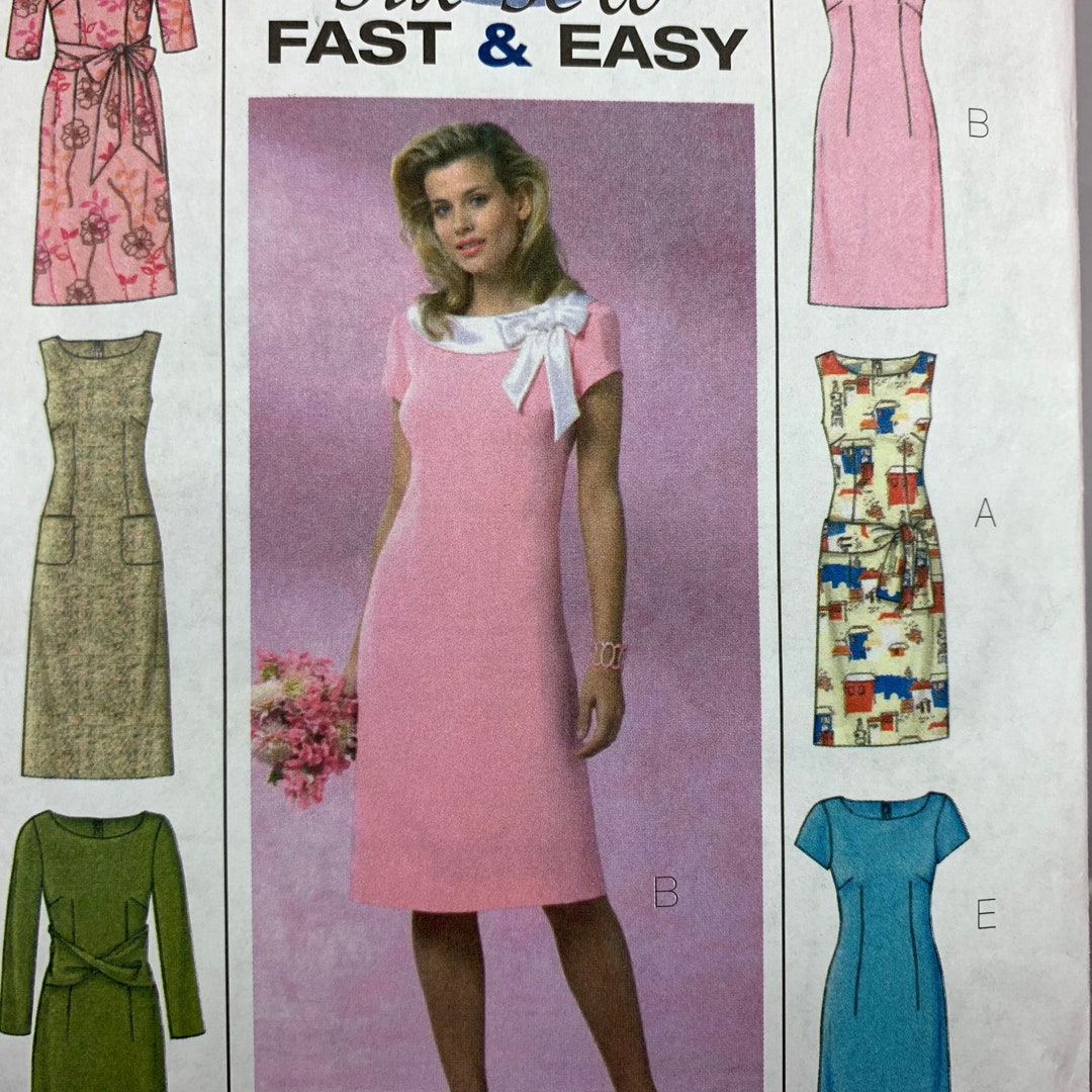 Butterick B4386 Dress Pattern, Sizes 16, 18, 20, 22, Fast & Easy Sewing ...