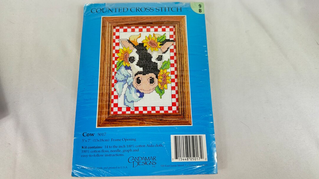 Candamar Designs, Inc., Counted Cross Stitch Kits, 5017 Cow, 5037 ...