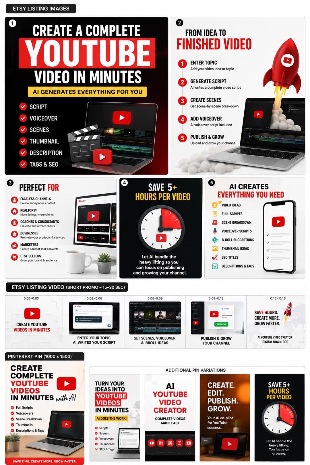 AI Youtube Video Creator Tool | Script, Voiceover, Scenes (digital ...